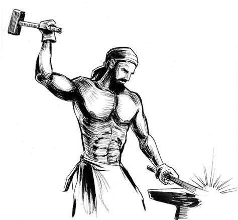 Blacksmith Drawing How To Draw Medieval Blacksmith