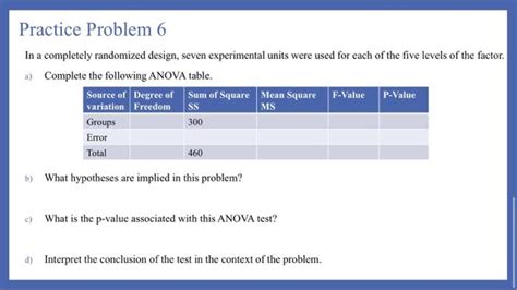 Solved In A Completely Randomized Design Seven Experimental