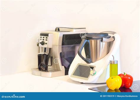 Automatic Food Processor Culinary Robot With Touch Screen And Coffee Machine Modern Machines