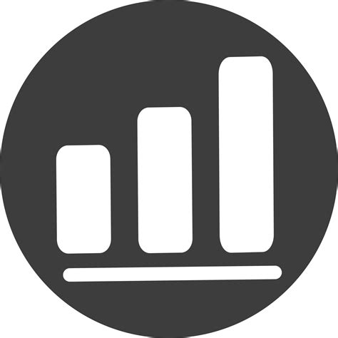 Increase Graph Icon In Black Circle 18877238 Png
