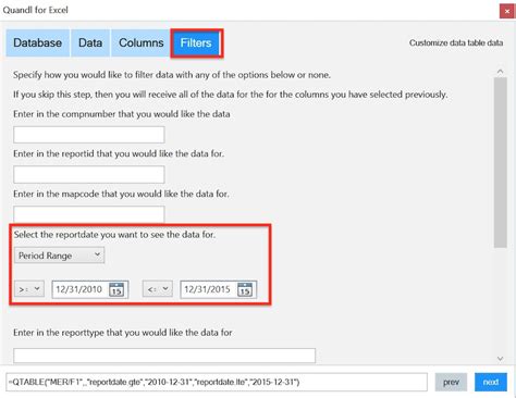 How Do I Download A Specific Date Range Or Just A Few Rows Of Historical Data Using The Excel