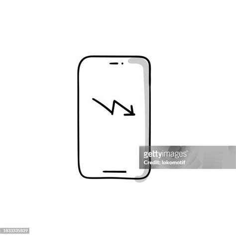 Decline Chart Sketchy Doodle Vector Line Icon With Editable Stroke The Icon Is Suitable For Web