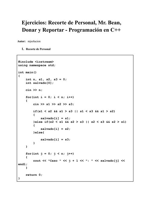 Solution Ejercicios Super Easy Codeforces Recorte De Personal Mr Bean Donar Y Reportar