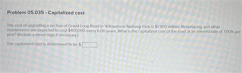 Solved Problem 05 035 ﻿capitalized Costthe Cost Of