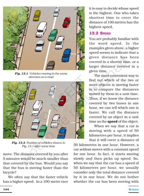 NCERT Books For Class Science Time And Motion