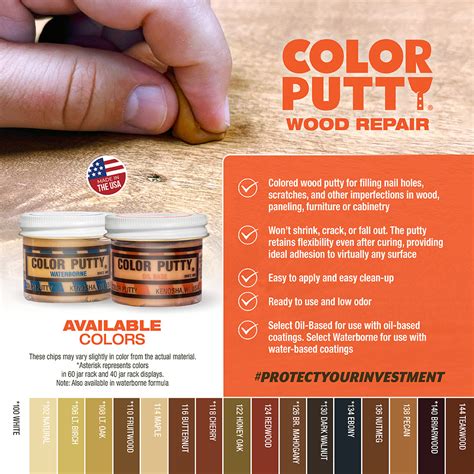 Color Wood Putty Oil Based Color Putty U C Coatings