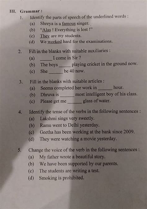 Identify The Tense Of The Verbs In The Following Sentences Filo