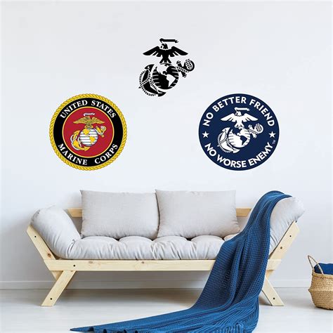 Officially Licensed Usmc Marine Corps Wall Decals Removable Vinyl