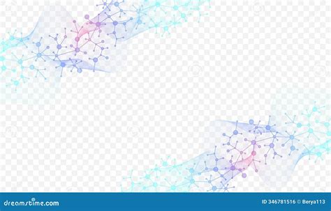 Molecular Abstract Structure Background Scientific Vector Illustration With Molecule Dna Stock