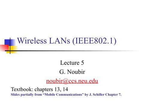 wireless lans 802 11 networks lecture notes ppt
