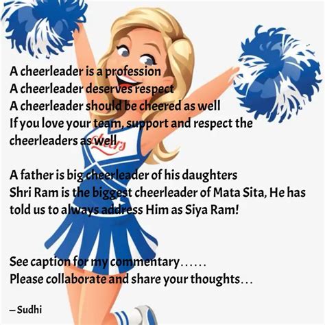 A Cheerleader Is A Profes Quotes And Writings By Sudhindra Rao