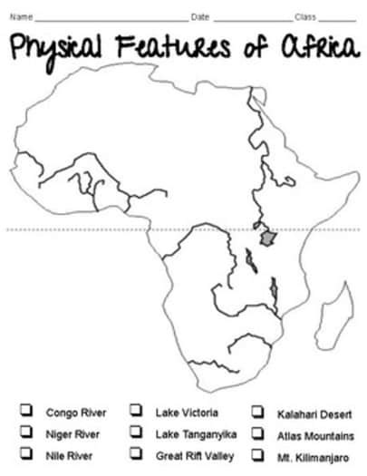 Africa Political And Physical Features Maps Ss7g1 By Social Classroom