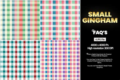 Small Gingham Square Coaster 04 Variations