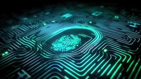 Premium Photo Biometric Technology Background With Fingerprint
