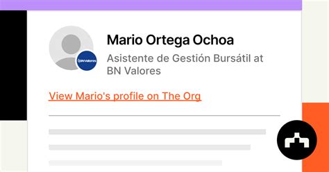 Mario Ortega Ochoa Asistente De Gestión Bursátil At Bn Valores The Org