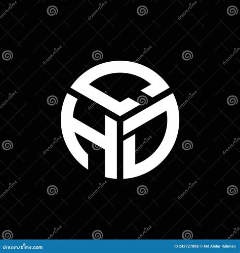 Chd Letter Logo Design On Black Background Chd Creative Initials Letter Logo Concept Chd