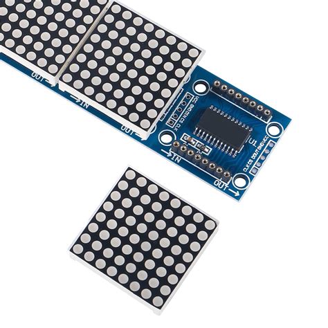 Alamscn 2pcs Max7219 Dot Matrix Module 4 In 1 Led Display Module With 5 Pin Wire Red Bigamart