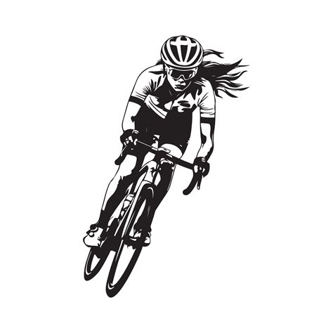 Female Cyclist Race Images Design Logo Isolated On White 45496830