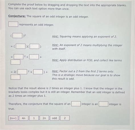 Solved Complete The Proof Below By Dragging And Dropping The