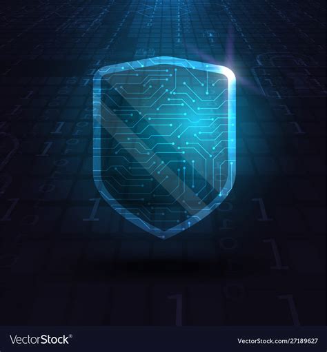 Online Data Protection Shield Royalty Free Vector Image