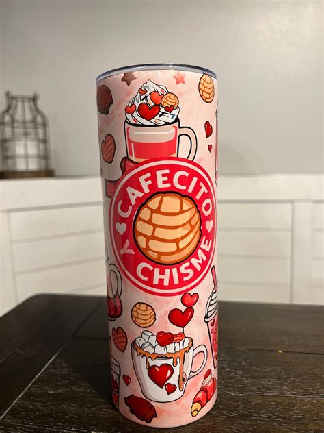 Cafecito Y Chisme Valentines 20oz Tumbler Etsy