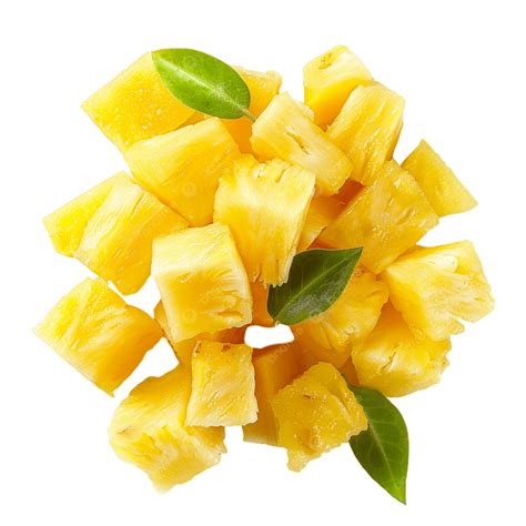 Pedaços De Abacaxi Orgânico Png Cubos Saudáveis Deliciosos Cubos