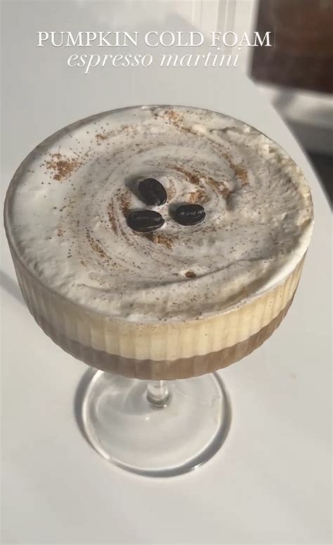 Pumpkin Cold Foam Espresso Martini Recipe The Feedfeed