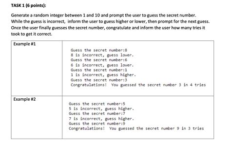 Solved TASK Points Generate A Random Integer Between Chegg