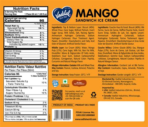 Mango Vadilal Quick Treat