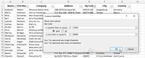 Excel Training Filtering Data