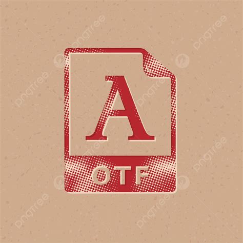 Halftone Icon Open Type File Format Sign Type Text Vector Sign Type
