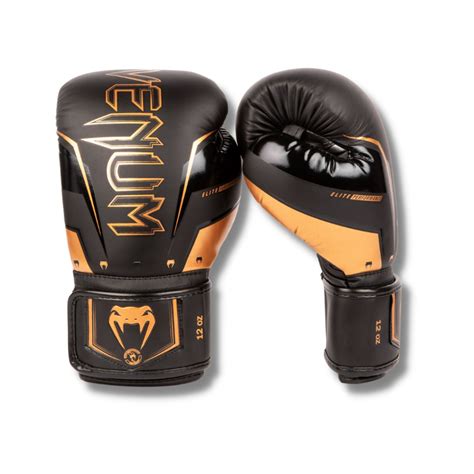 Venum Elite Evo Boxing Gloves Blackbronze