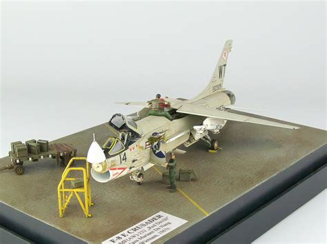 Plastic Model Of The F 8e Crusader Carrier Based Fighter Aircraft