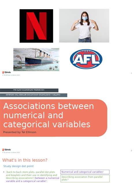 Lesson Slides 2b Associations Between Numerical And Categorical
