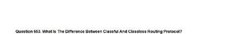 Solved Question What Is The Difference Between Classful Chegg