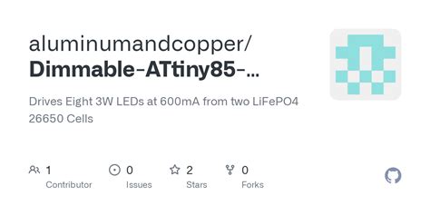 GitHub Aluminumandcopper Dimmable ATtiny Based Boost LED Driver Drives Eight W LEDs At