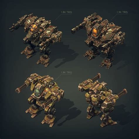 3d Model Mech Constructor Light And Medium Robots Vr Ar Low Poly