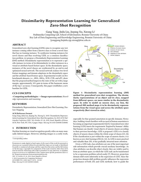 pdf dissimilarity representation learning for generalized zero shot