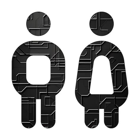 Premium Photo People Icon Dark Technology Pattern Texture