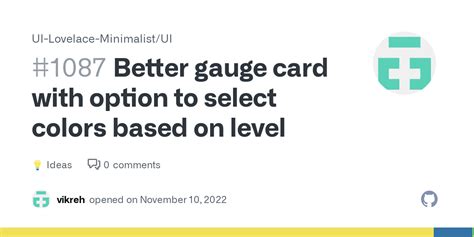better gauge card with option to select colors based on level · ui