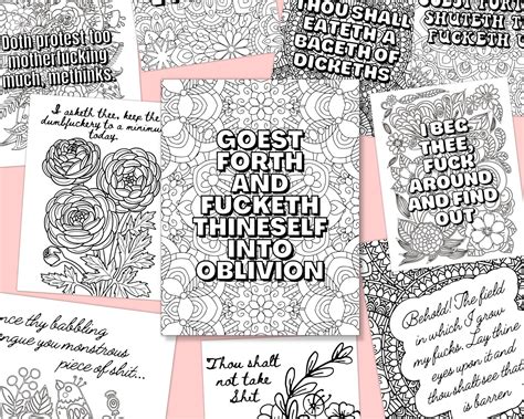 Printable Coloring Sheets Swear Coloring Pages Adult Coloring Pages