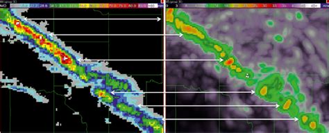 Left Radar Estimated Maximum Hail Size Swath Nm And Right