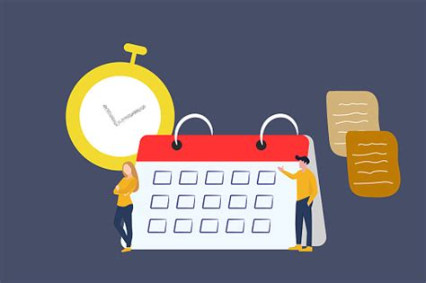 프로젝트 작업을 계획하고 일정 및 작업 시간을 관리하는 비즈니스 사람들 비즈니스 관리 시간 관리 및 일정 조직의 개념 개념에