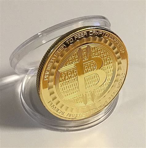 Bitcoin Physical Gold Plated Novelty Bitcoin Fast Shipping Gold