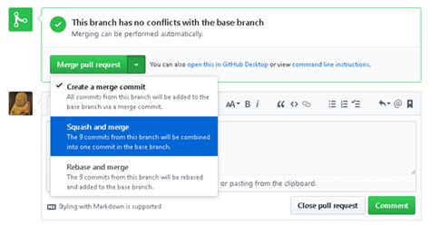 GitHub提交PR的時候使用Squash blchen的空间