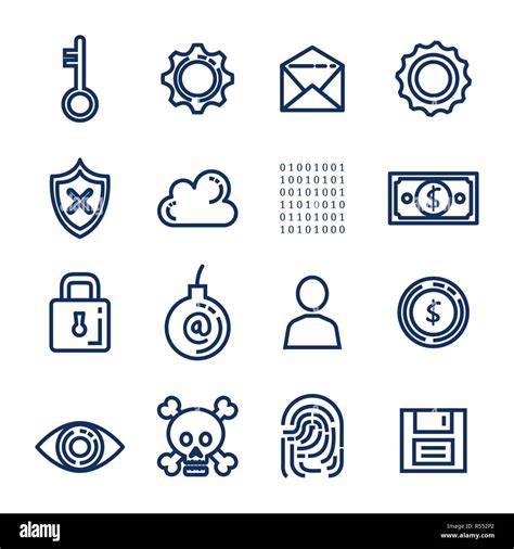 Data Center Security Icons Vector Illustration Design Stock Vector Image And Art Alamy