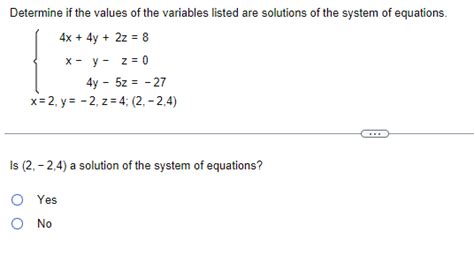 Solved Determine If The Values Of The Variables Listed Are Chegg Com