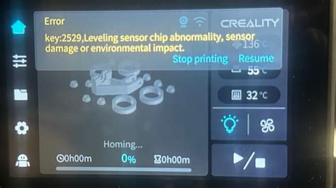 Error Key 2529 Leveling Sensor Chip Abnormality Creality Flagship K1
