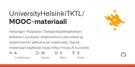 Github Universityhelsinkitktlmooc Materiaali Helsingin Yliopiston