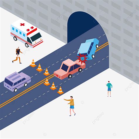 손으로 그린 만화 구급차 일러스트 교통 사고 그림 보안 교통 사고 Png 일러스트 및 Psd 이미지 무료 다운로드 Pngtree